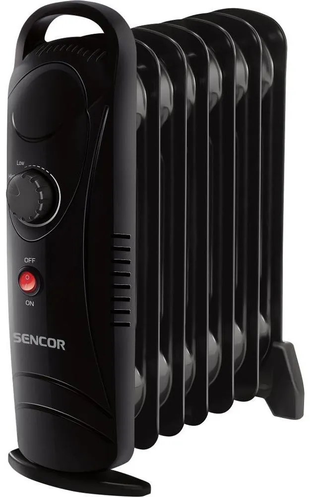 Sencor - Olejový ohřívač s 7 žebry 700W/230V černá