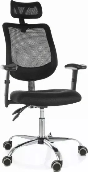 Černé kancelářské křeslo FLEXISEAT Q-118RC