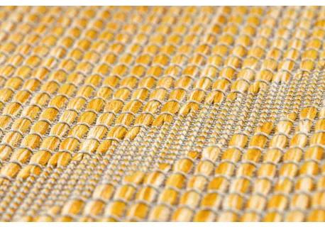 koberec SISAL PATIO 3075 diamanty ploché tkaní žlutá / béžový velikost 175x270 cm | krásné koberce cz