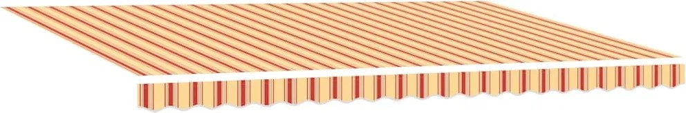 Zatahovací markýza žlutá a bílá 5 x 3 m textil a hliník 3154610
