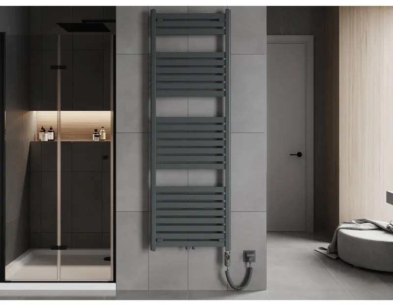 Mexen Uran, elektrické topné těleso 1800x600 mm + topná tyč 900 W, antracitová, W105-1800-600-2900-66