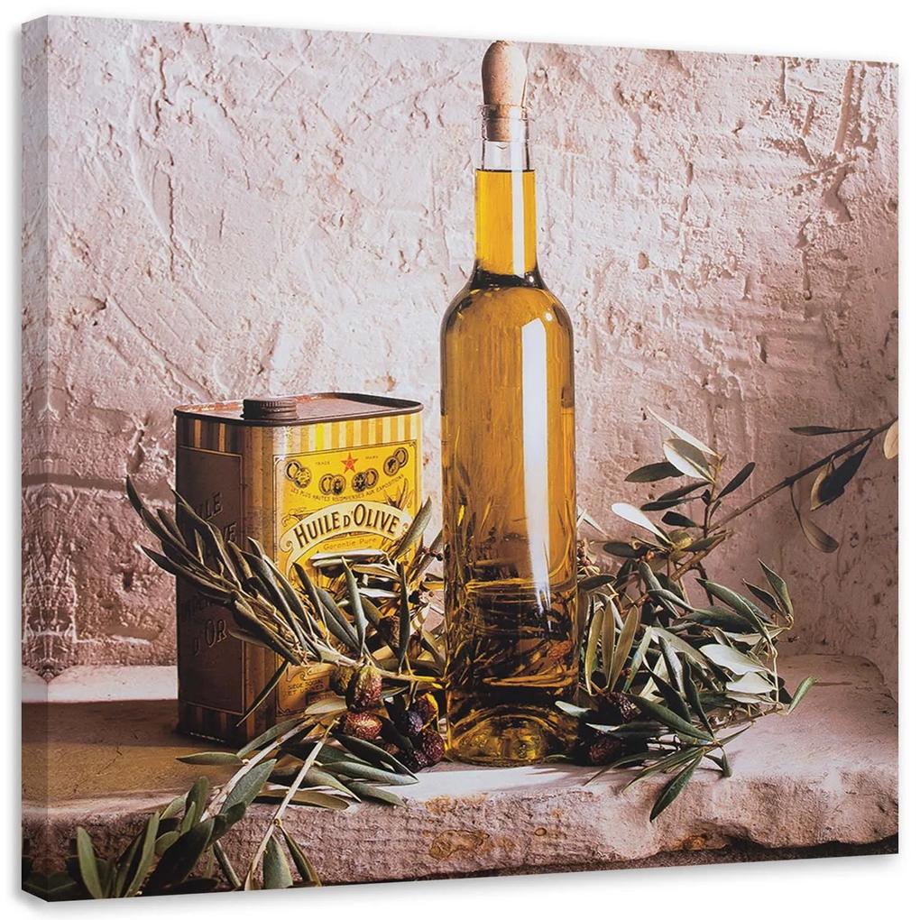Gario Obraz na plátně Olivový olej na stole Rozměry: 30 x 30 cm