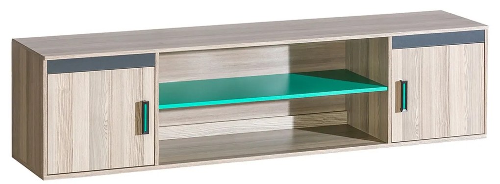 Dolmar Závěsná police / skříňka na postel ULTIMO U17 barevné provedení doplňiků: zelená