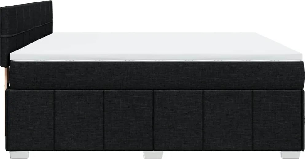 Box spring postel s matrací černá 180x200 cm textil 3289449