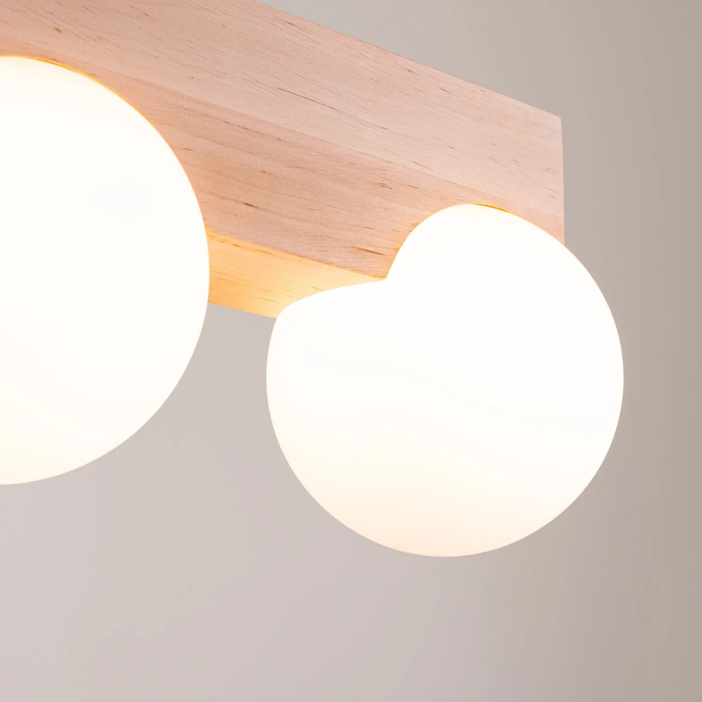 Sollux Lighting Stropní svítidlo BULBO 2 přírodní dřevo