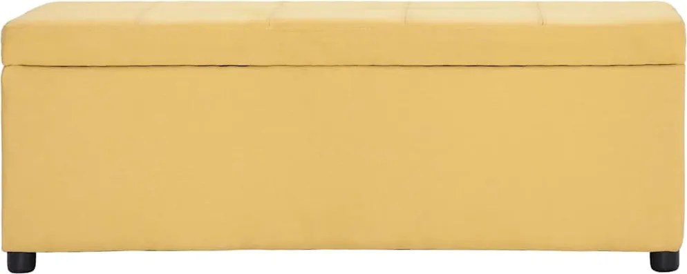 Lavice s úložným prostorem 116 cm žlutá polyester 281324