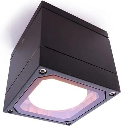 LIGHT IMPRESSIONS 730410 Stropní přisazené svítidlo Mob Square II antracit, 9W GX53,IP54,108x108mm