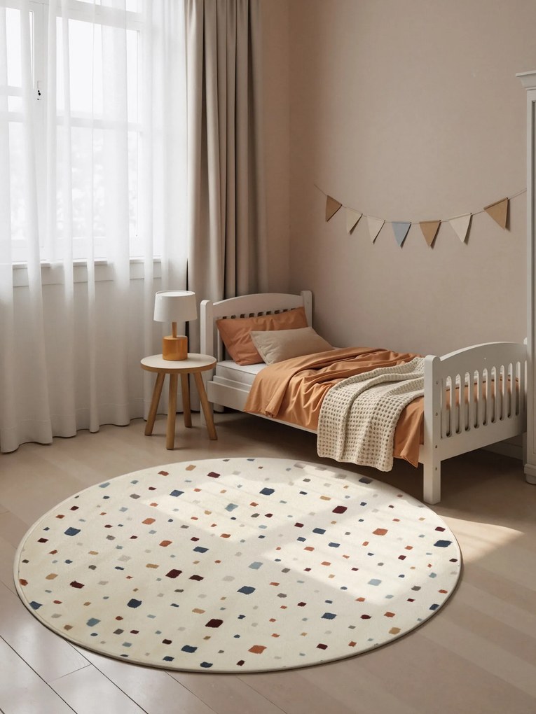 Hanse Home, Dětský koberec Adventures 106419 Cream Multicolor kruh, 160x160 (průměr) kruh, vícebarevná, dětský pokoj