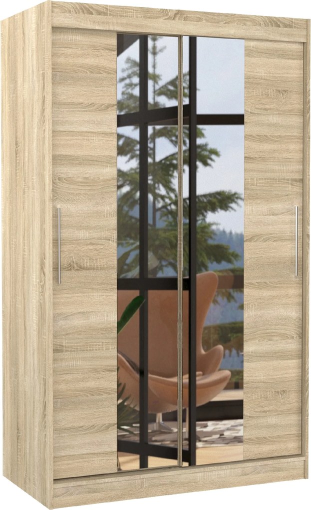 ADRK Furniture Skříň posuvná se zrcadlem SANTOS 120 SW-SAN-S-120+A023