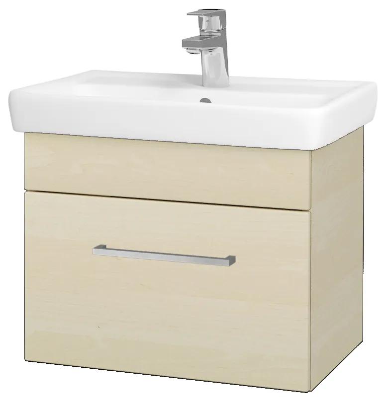 Dřevojas Koupelnová skříň SOLO SZZ 55 Varianta: N01 Bílá lesk / Úchytka T04 / D17 Colorado