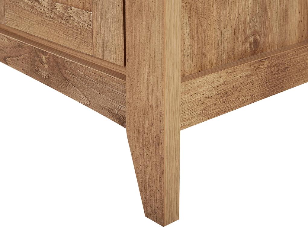 Televizní stolek ze světlého dřeva AGORA Beliani