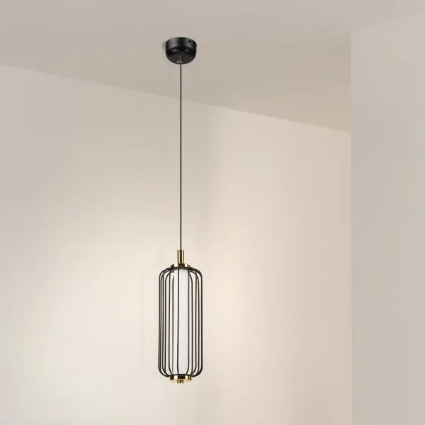 LED Lustr na lanku BONNIE LED/15W/230V 3000K černá