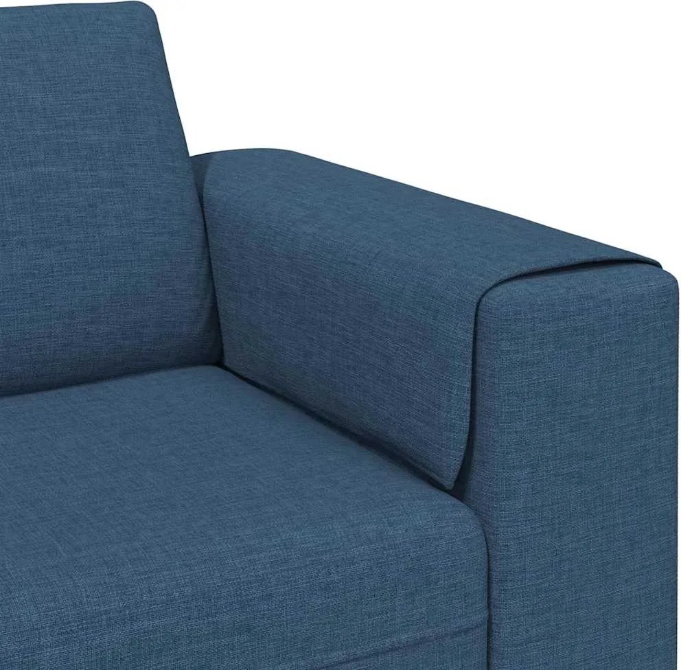 Pohovka do obývacího pokoje Modrá 250 x 77 x 76 cm Polyester 3335088