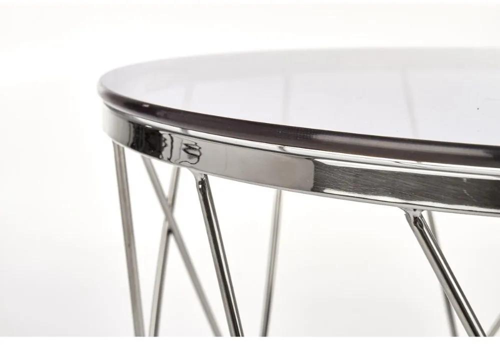 Konferenční stolek Selena, čirá / stříbrná