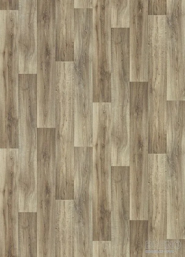 Breno PVC TOPTEX Lime Oak 069L – jemný hnědo-šedý dekor, šíře 500 cm