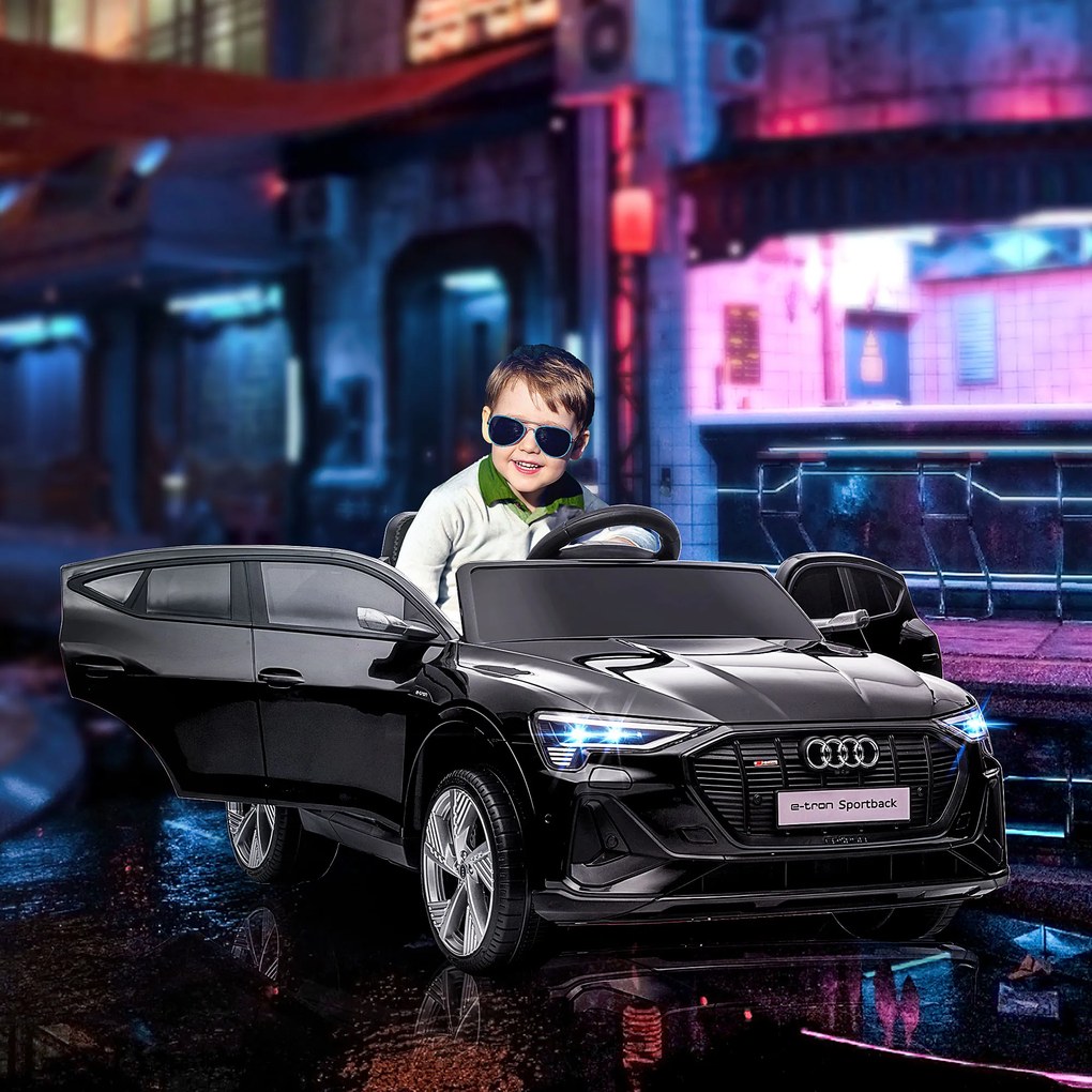 HOMCOM dětské elektrické autíčko s dálkovým ovládáním, bezpečnostním pásem, hudbou (MP3/USB/TF), pro děti od 3 do 5 let