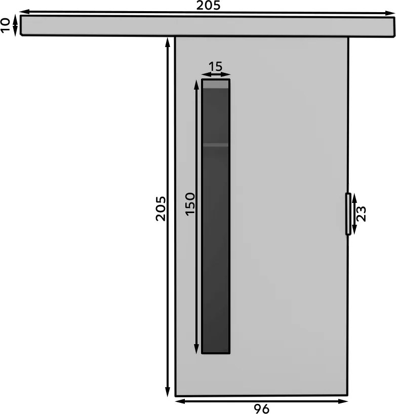 ADRK Furniture Posuvné nástěnné dveře GELA 96