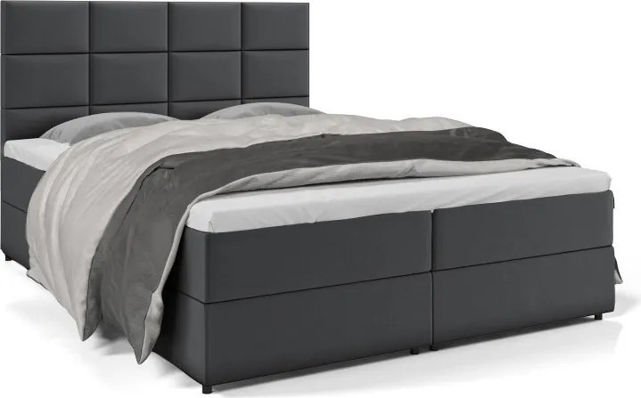 Kontinentální postel GIRA - 200x200, šedá