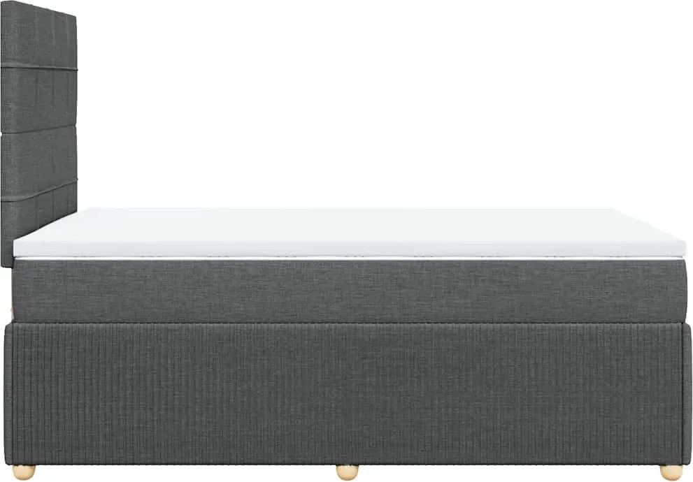 Box spring postel s matrací tmavě šedá 120x200 cm textil 3294324