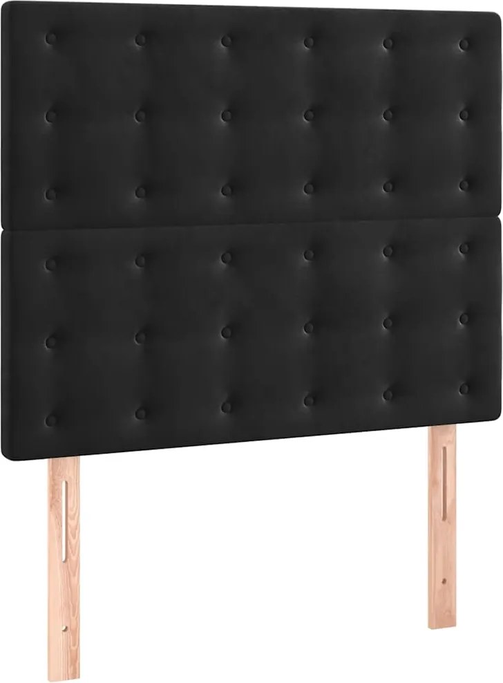 Box spring postel s matrací černá 120 x 190 cm samet 3270021