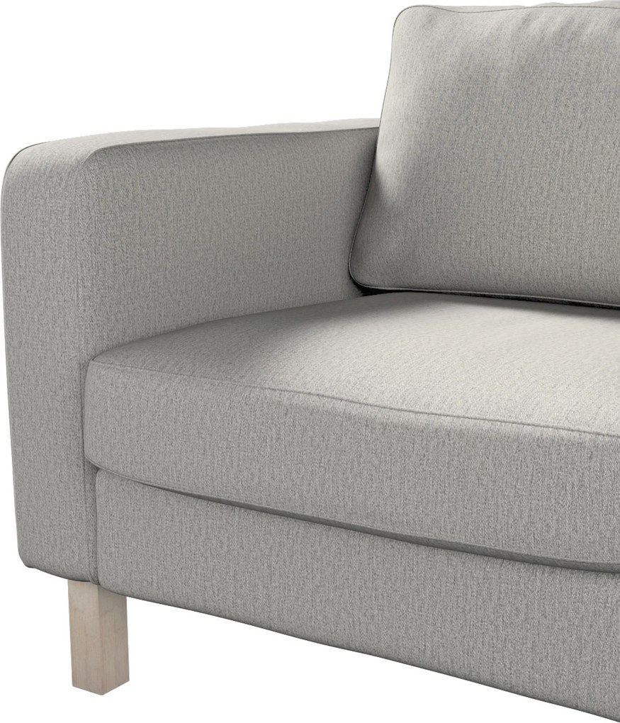 Potah na křeslo IKEA Karlstad, krátký barva šedá látka pletený vzor