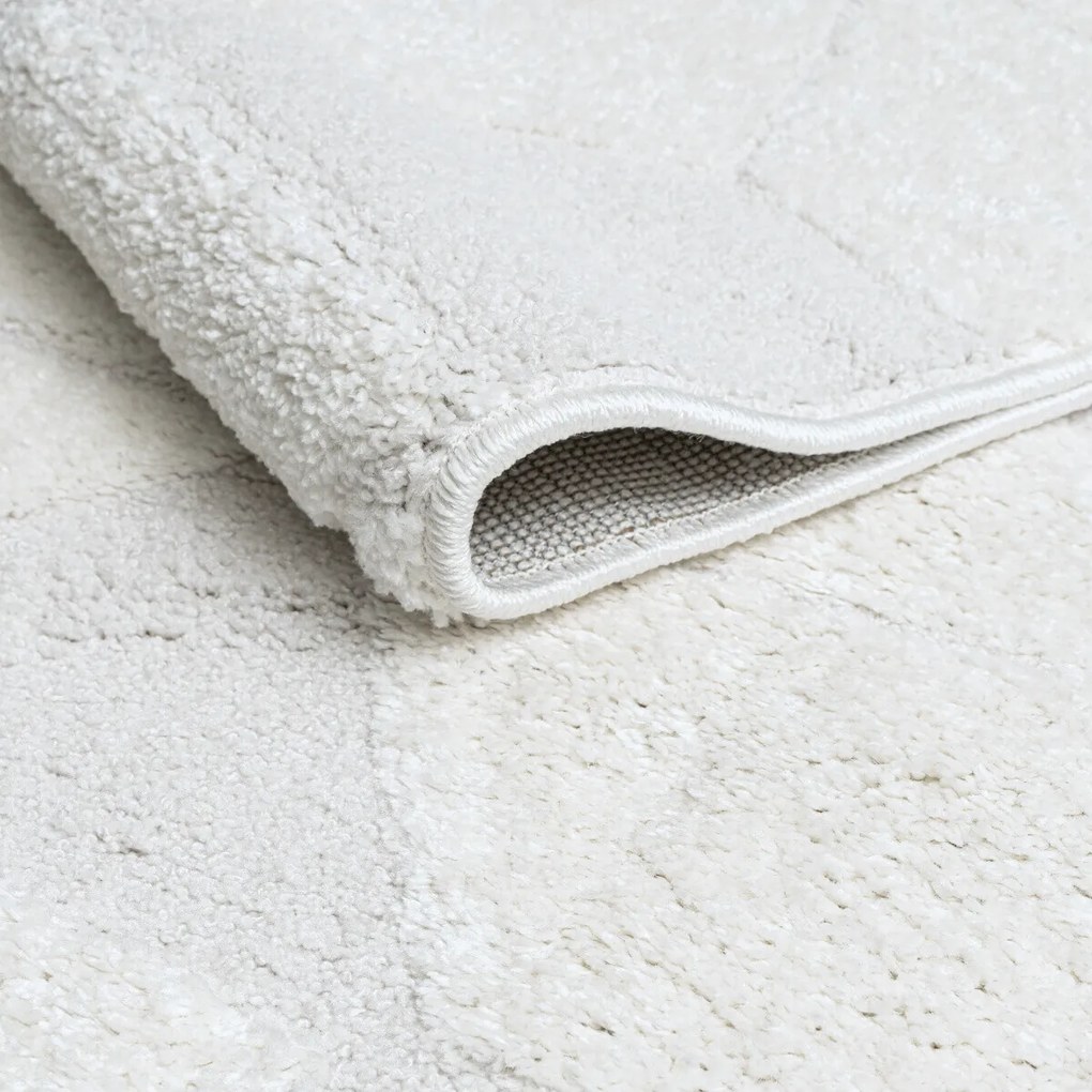 Angel Carpet, Kusový koberec Aurora 11 White, 60x110, bílá, kancelář