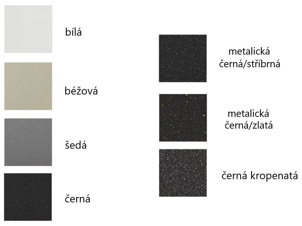 Kuchyňský granitový dřez ENZO - 57,6 x 46,5 cm - černý, 6506571005-77