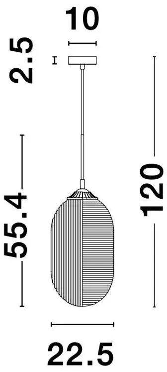 Nova Luce Závěsné svítidlo ATHENA opálové sklo mosazný kov E27 1x12W