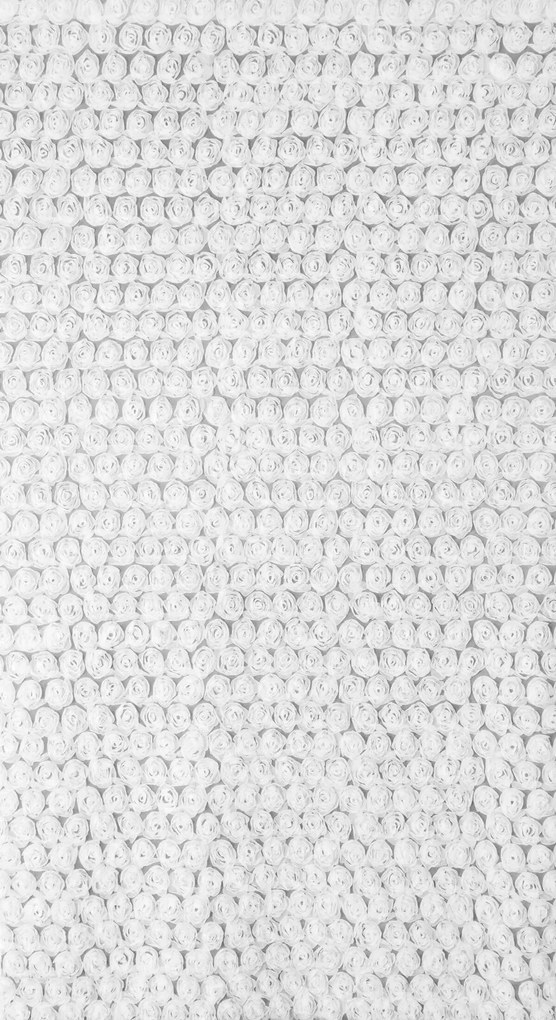 ZÁCLONA NA PÁSCE EVA MINGE ROSES1 140X270 CM BÍLÁ