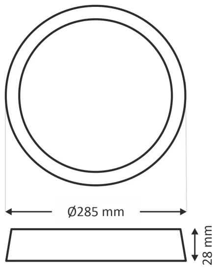 LED Stropní svítidlo LED/24W/230V 4200K pr. 28,5 cm bílá