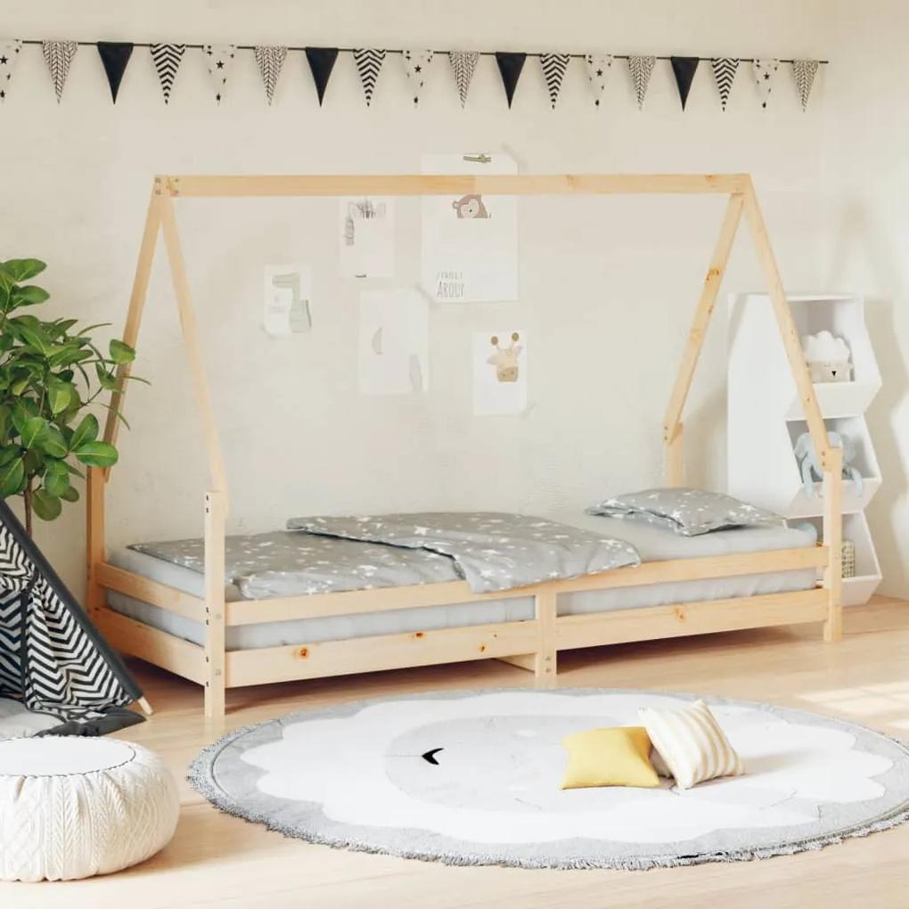 Dětská postel 80 x 200 cm masivní borové dřevo - Default Title