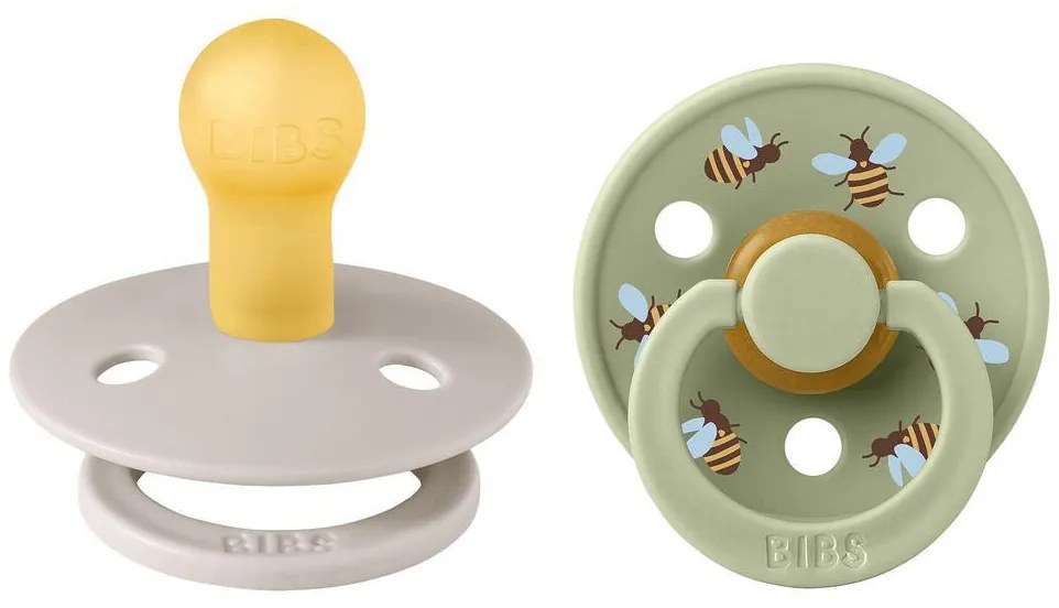 Bibs Colour Bumblebee dudlíky z přírodního kaučuku 2 ks 0 - 6 m Mushroom mix