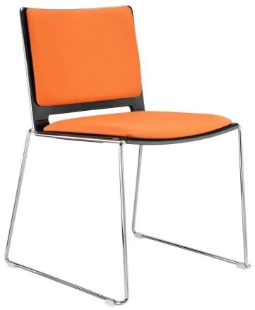 Alba Plastová židle FILO s čalouněním Barva plastu Alba černá GALERIE - Čalounění Alba LÁTKY 3, ECO KŮŽE / KOŽENKA, EXPO