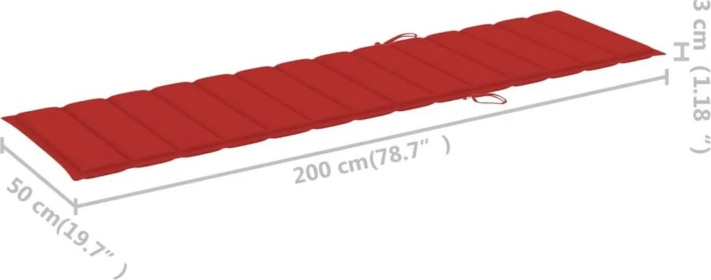 vidaXL Zahradní lehátko se stolkem a poduškou masivní teak [3063027] Barva: Modrá