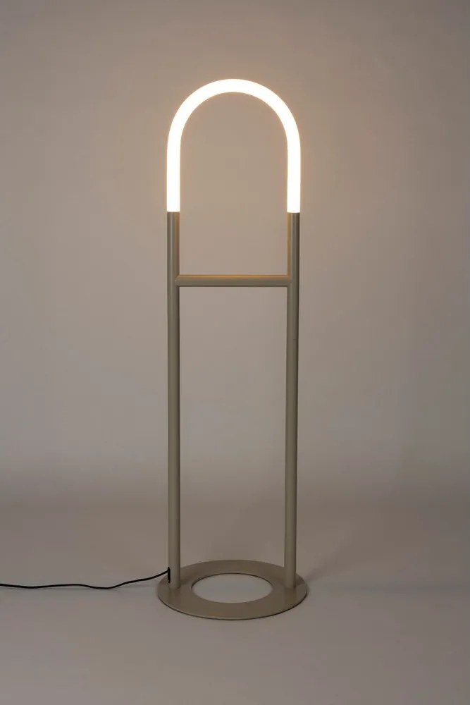 Béžová LED stmívatelná stojací lampa (výška 135 cm) Arch – Zuiver