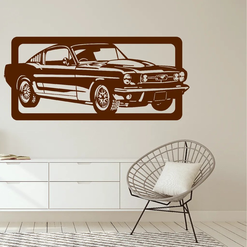 Živá Zeď Samolepka na zeď Ford Mustang Barva: černá