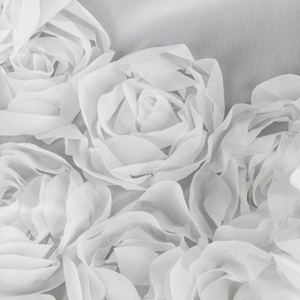 ZÁCLONA NA PÁSCE EVA MINGE ROSES8 300X120 CM BÍLÁ