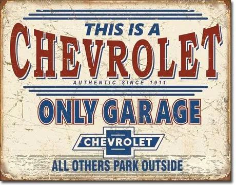 Plechová cedule: Chevrolet Only Garage