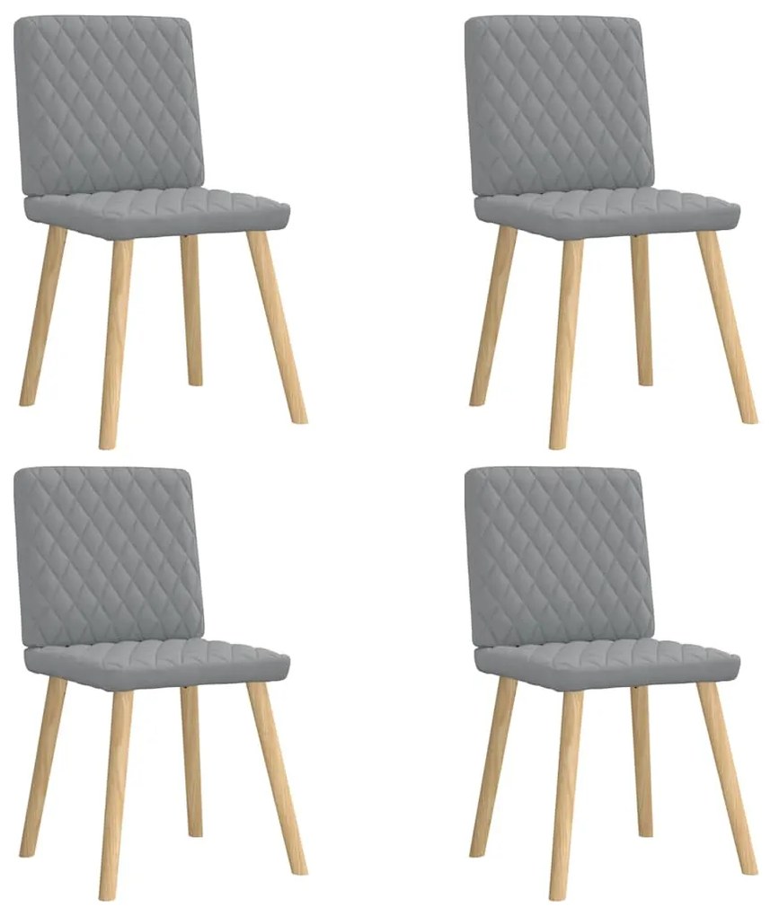 Jídelní židle 4 ks světle šedé textil 3315221