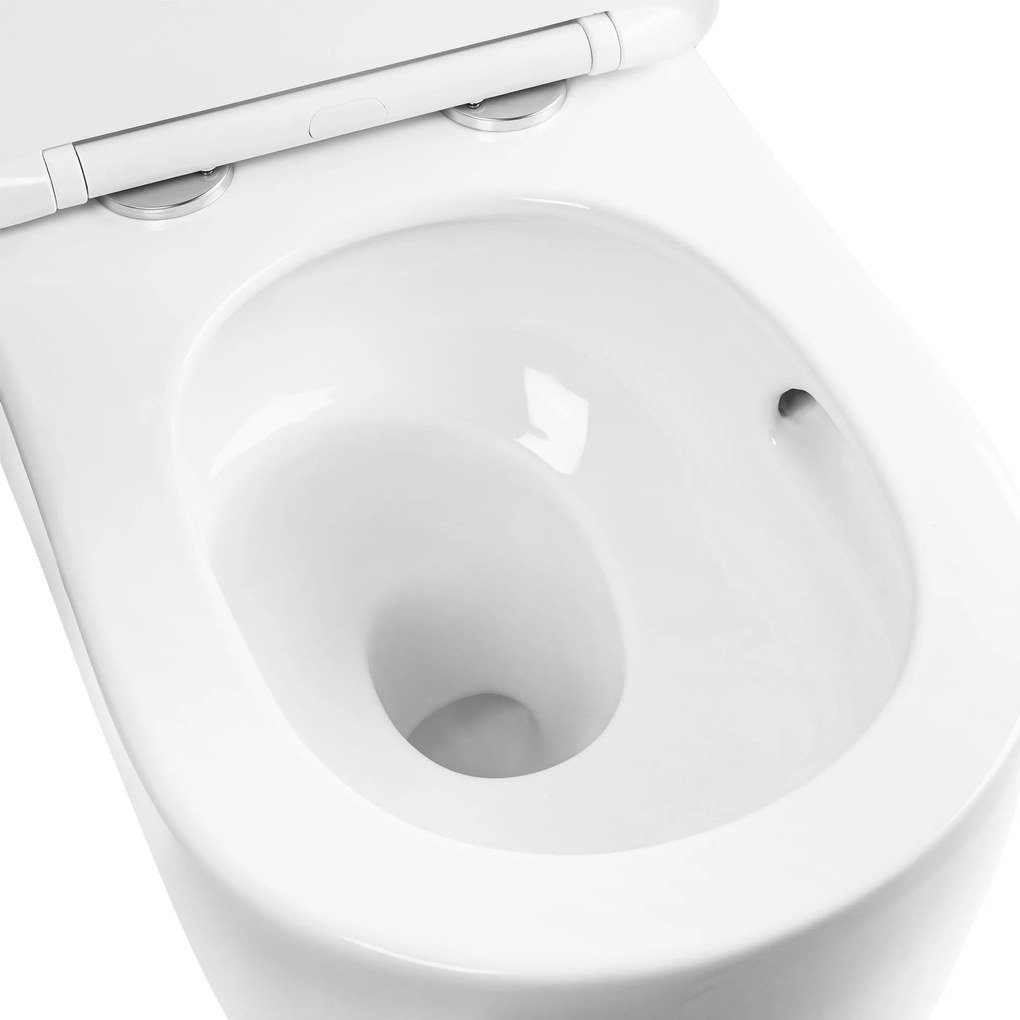 Rea Eddy, závěsná záchodová mísa Tornado Rimless 525x360x360 mm se sedátkem, REA-C6560