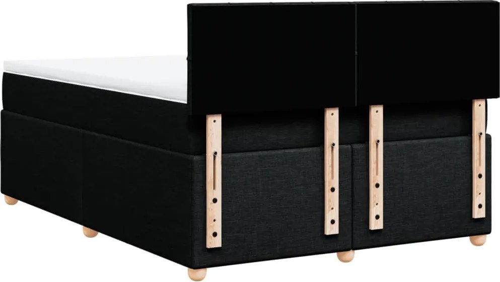 Box spring postel s matrací černá 160x200 cm textil 3286733