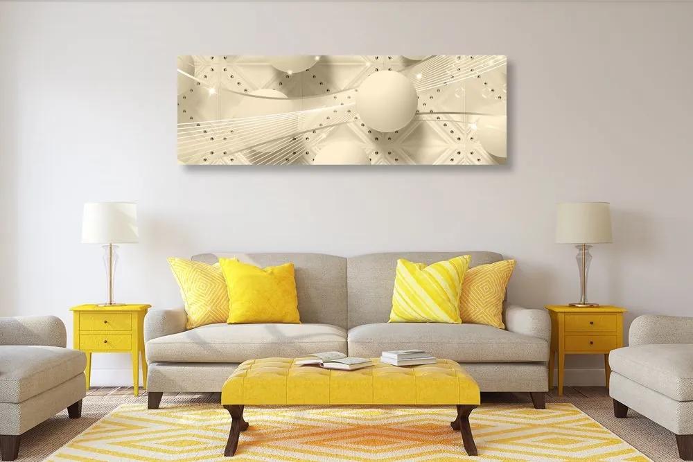 Obraz luxus v sépiové provedení - 150x50 cm