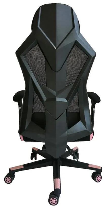 Dalenor Herní židle Gaming Soft, textil, černá / růžová