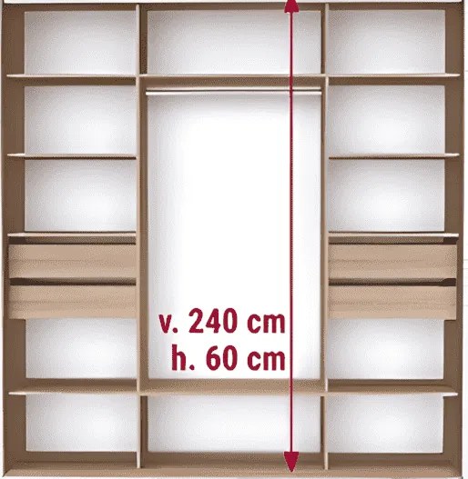 Dvoudveřová šatní skříň ONYX (na výběr více variant)