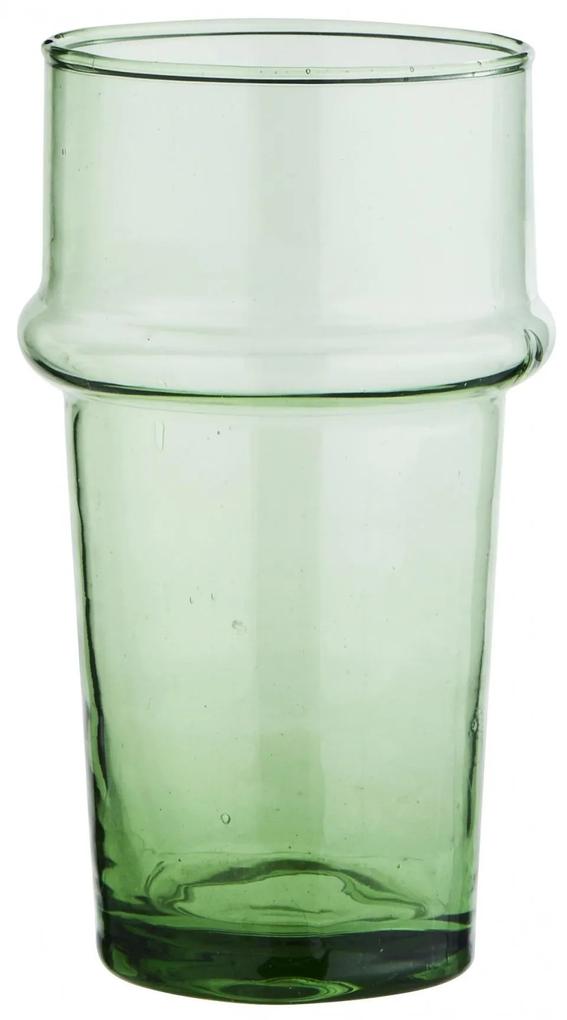 MADAM STOLTZ Sklenička z recyklovaného skla Beldi, zelená barva, sklo