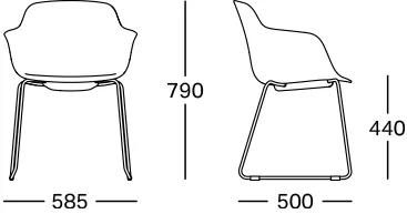 COLOS - Židle LORIA 2GT-UP s područkami - čalouněná