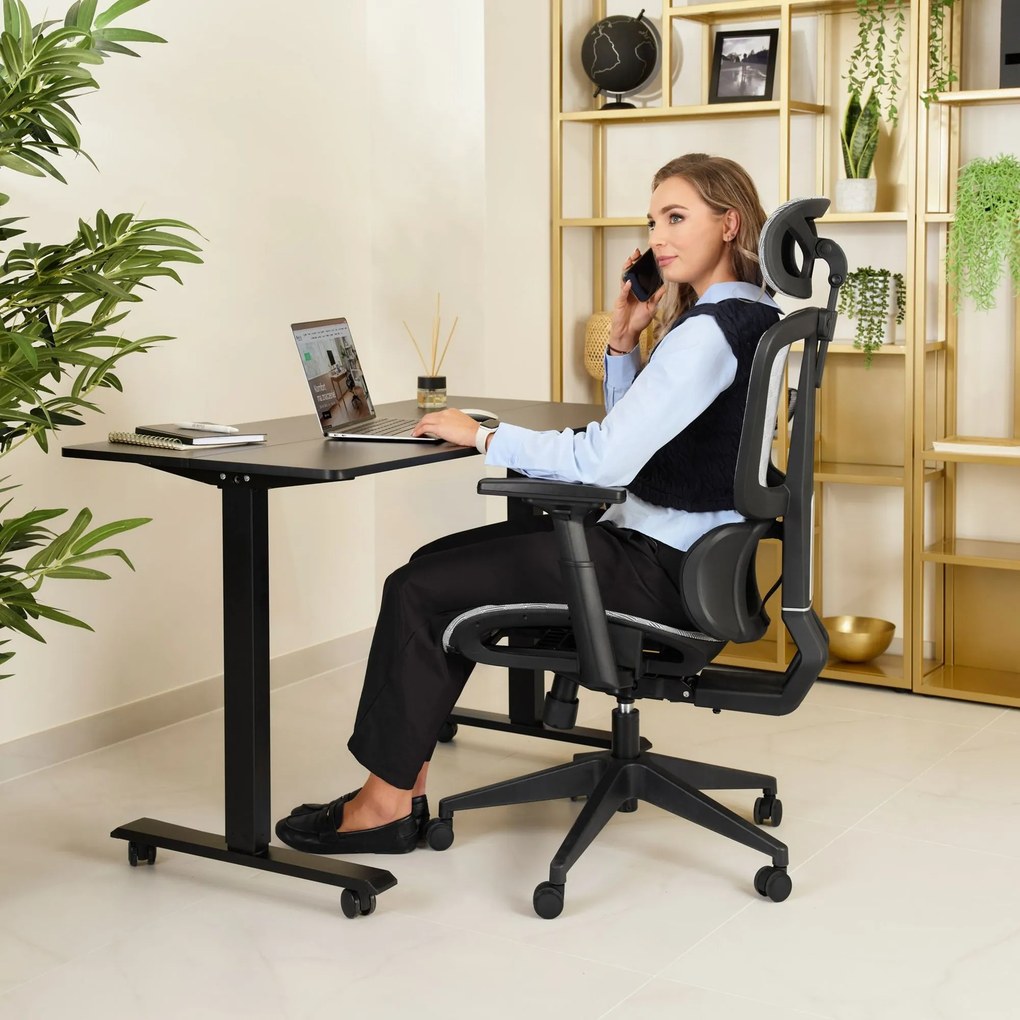 Ergonomické křeslo Preda – Šedý