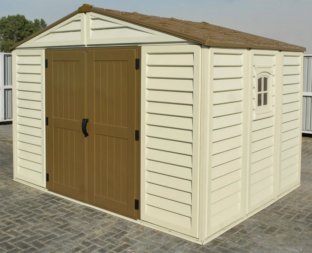 DURAMAX Zahradní domek Duramax WoodBridge Plus 7,6m2 + podlahová konstrukce (model 40214 -10,5x8´)