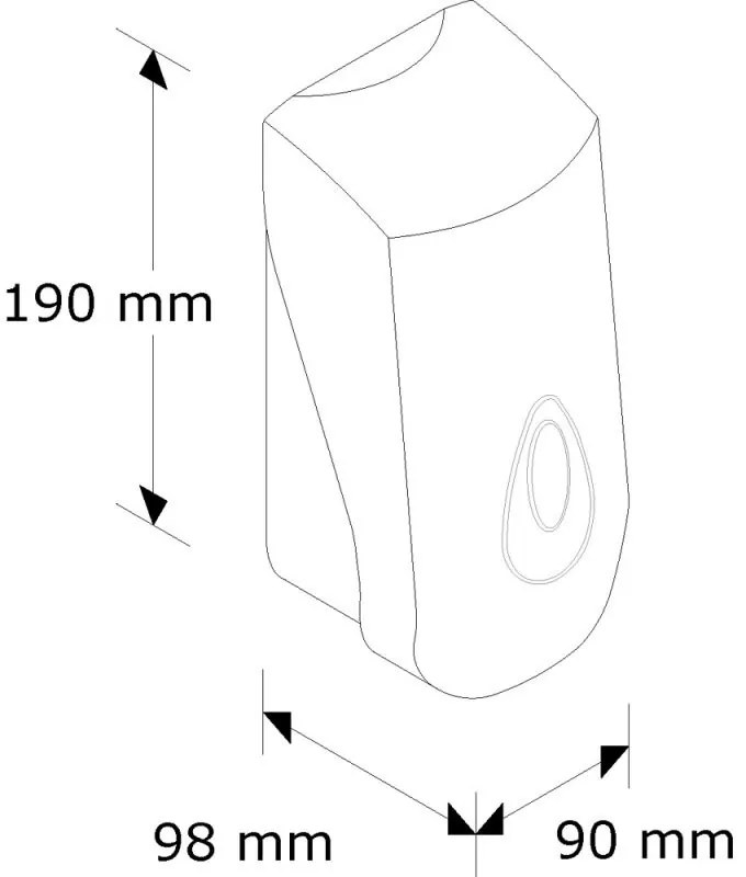 Dávkovač tekutého mýdla MERIDA TOP, 400 ml