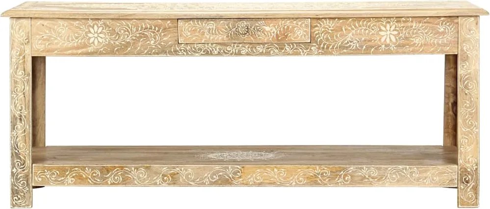 Konferenční stolek 110x50x45 cm ruční malba masivní mangovník 286146